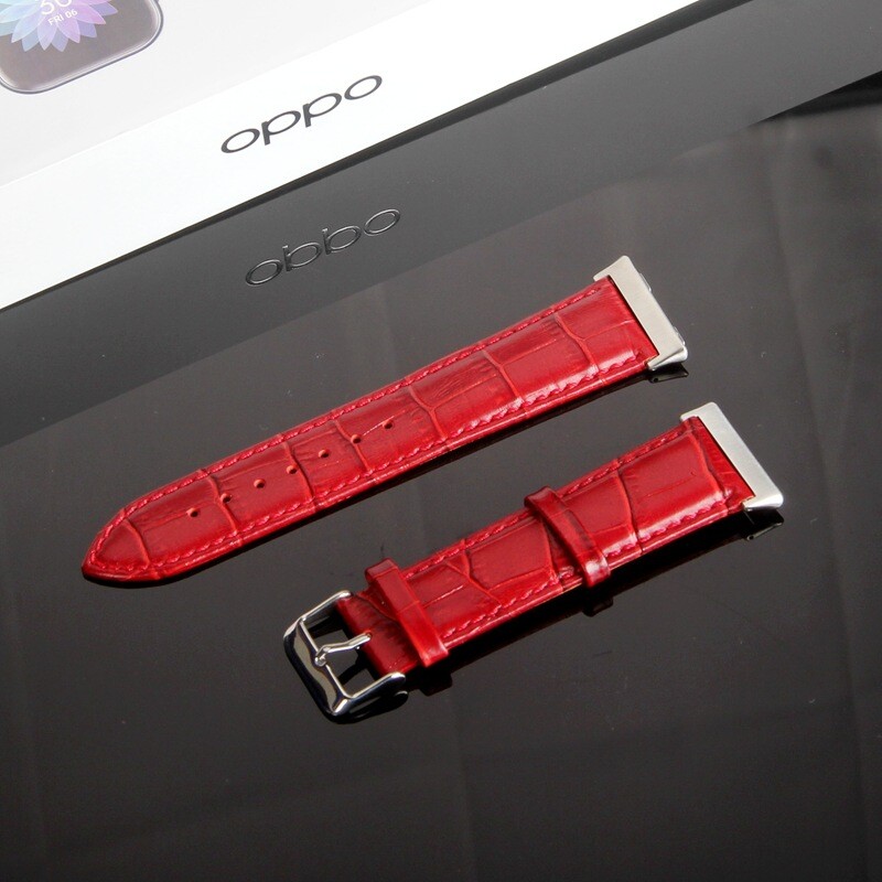Luxury Genuine Leather Replacement Wristband Strap For Oppo Watch 2/1 ...