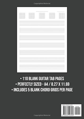 Guitar Tablature Manuscript Paper Bass Guitar Manuscript Paper (Tab)