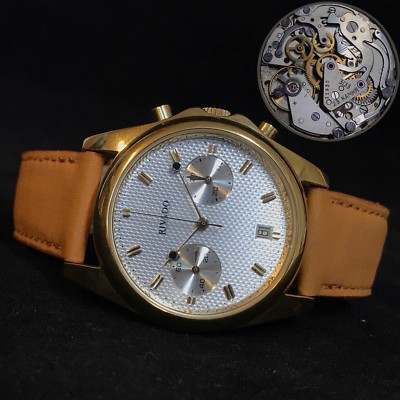 RIVADO Herren Armbanduhr 38mm Chronograph mit Kaliber 3133 Uhrwerk ...
