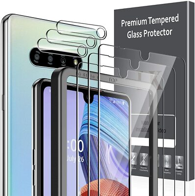 6 and 3 Pack Screen Protector + 3 Pack Camera Lens Protector for LG ...