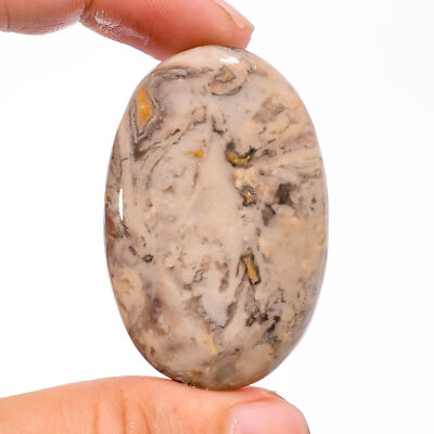 Natural Porcelain Jasper Oval Cabochon Loose Gemstone 72.5 Ct 47X30X6 ...