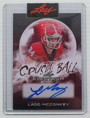 2024 Leaf Electrum Ladd McConkey Crystal Ball RC Rookie Auto #5/15 ...