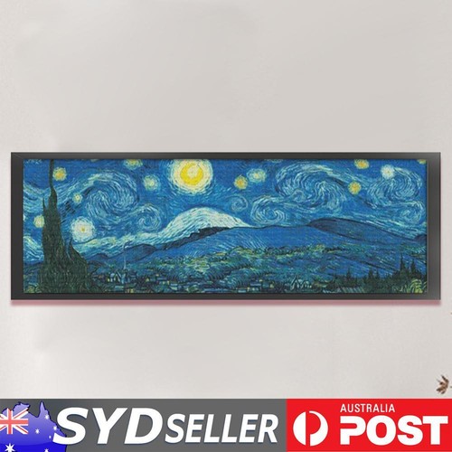 Full Embroidery Eco-cotton Thread 14CT Printed Starry Night Cross ...
