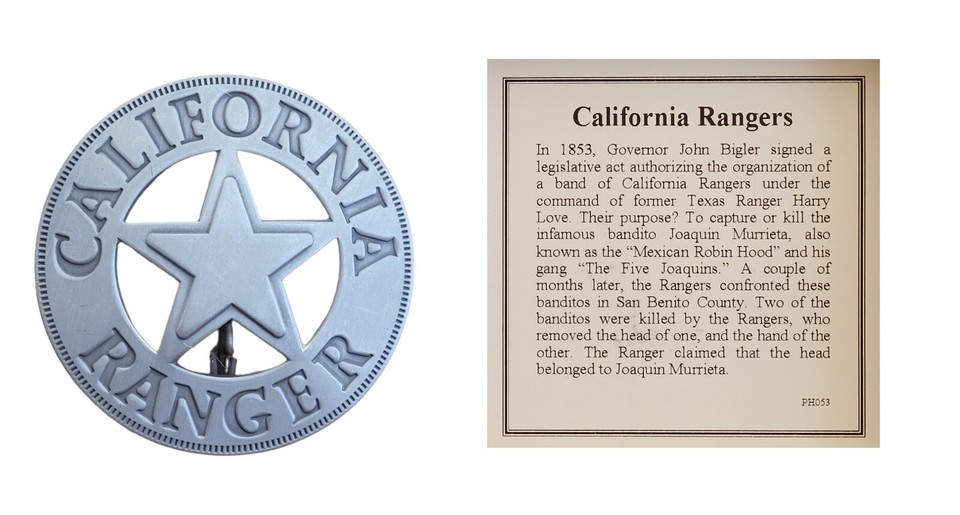 Replica California Ranger Badge - Collectable West Western Silver Badge ...
