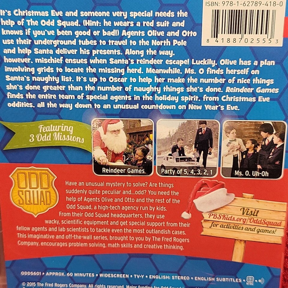ODD SQUAD: REINDEER GAMES family film PBS kids 2004 Movie DVD episode ...