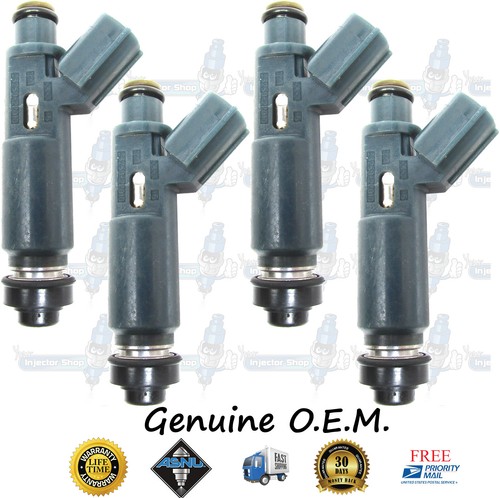 Genuine Toyota 4 Hole Nozzle Denso 4x Fuel Injectors 23250-22010 1.8L ...