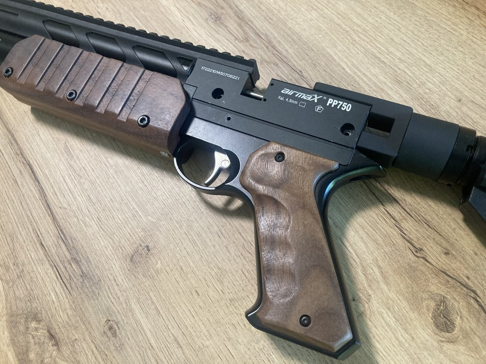Walnut Wood Grips for Umarex Notos PP750 Artemis Snowpeak SMK ergonomic ...