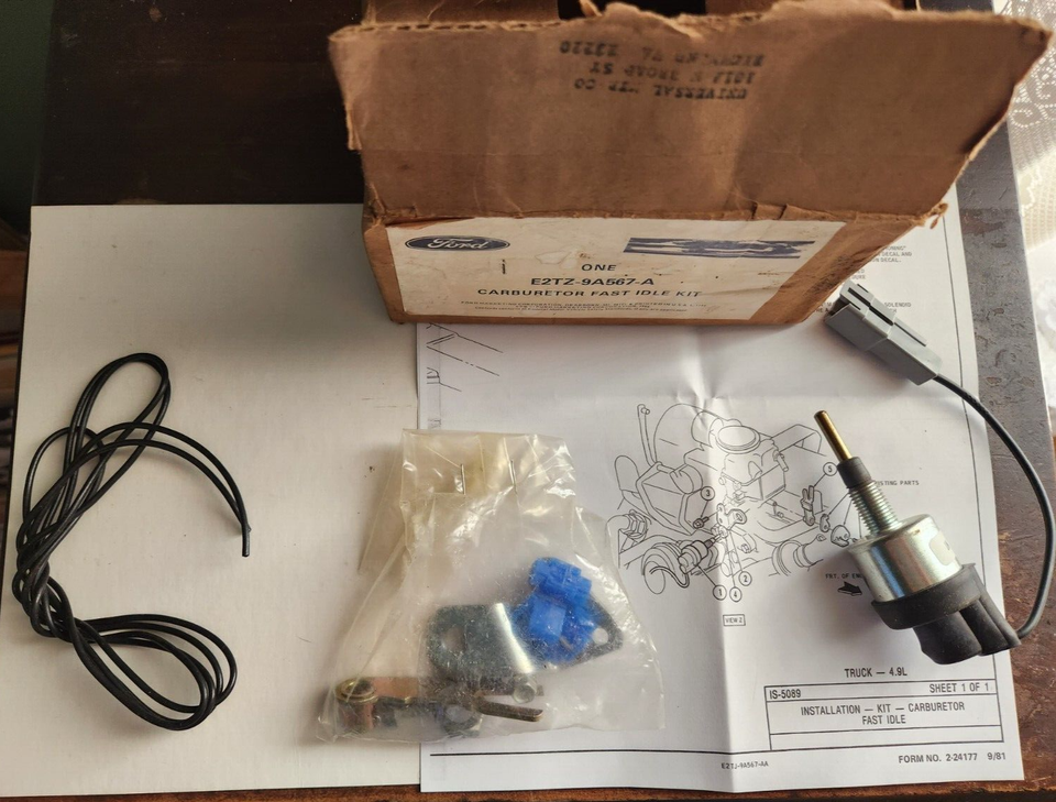 Vintage 1982 Ford Truck 4.9L Carburetor Fast Idle Kit E2TZ-9A567-A | eBay