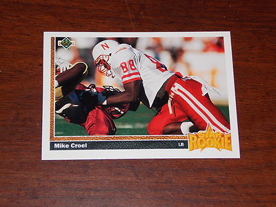 FOOTBALL CARD 1991 UPPER DECK ROOKIE RC MIKE CROEL #4 | eBay