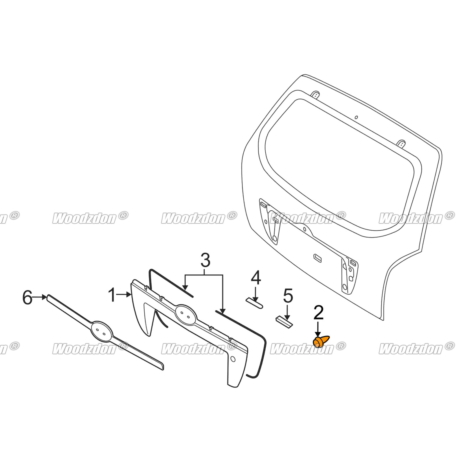 (10) Rocker Moulding Clip W/ Sealer Retainer A21244 87702-H1000 Fits ...