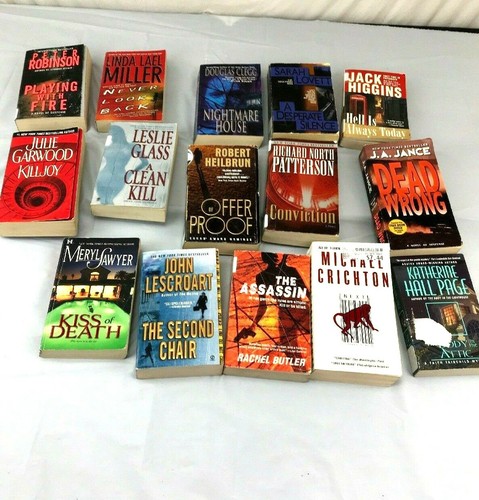 Lot of 15 Suspense Thriller Novel Paper Back Books | eBay
