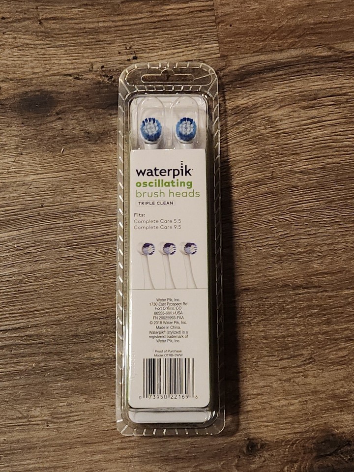 3 Pack Waterpik Oscillating Brush Heads Complete Care 5.5/9.5 - OTRB ...