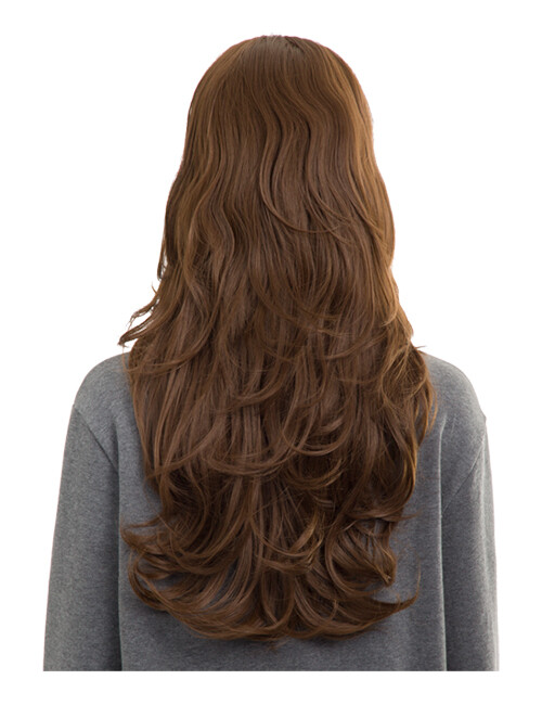 Koko Half Wig Wavy 28” Long Natural Look Thick 3/4 Half Head Wig Hair ...
