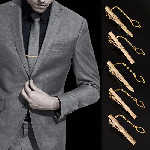 Mentime À Cravate En Or Mens Holder Clap Plair Clap Skindny Tie Bars ...