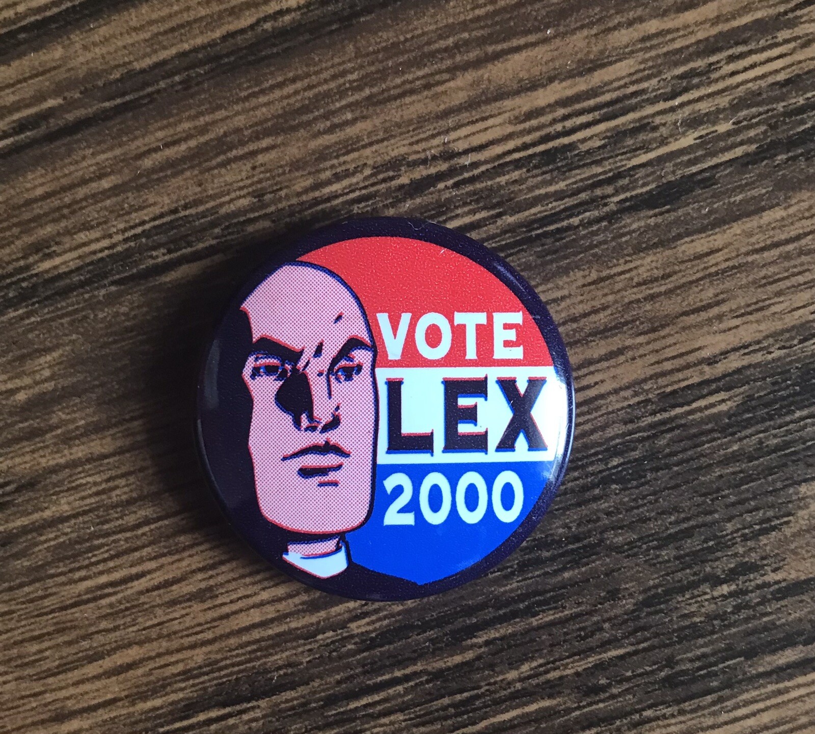 SUPERMAN VOTE LEX LUTHOR FOR PRESIDENT 2000 DC PROMO PINBACK BUTTON NEW ...