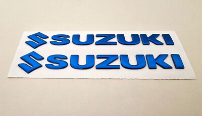 Suzuki Blue 3D Badge Letters Emblem Logo Stickers Graphics Decals | eBay