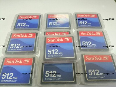 10PCS 512MB SanDisk CompactFlash CF Memory Card 512MB SDCFJ/SDCFB | eBay