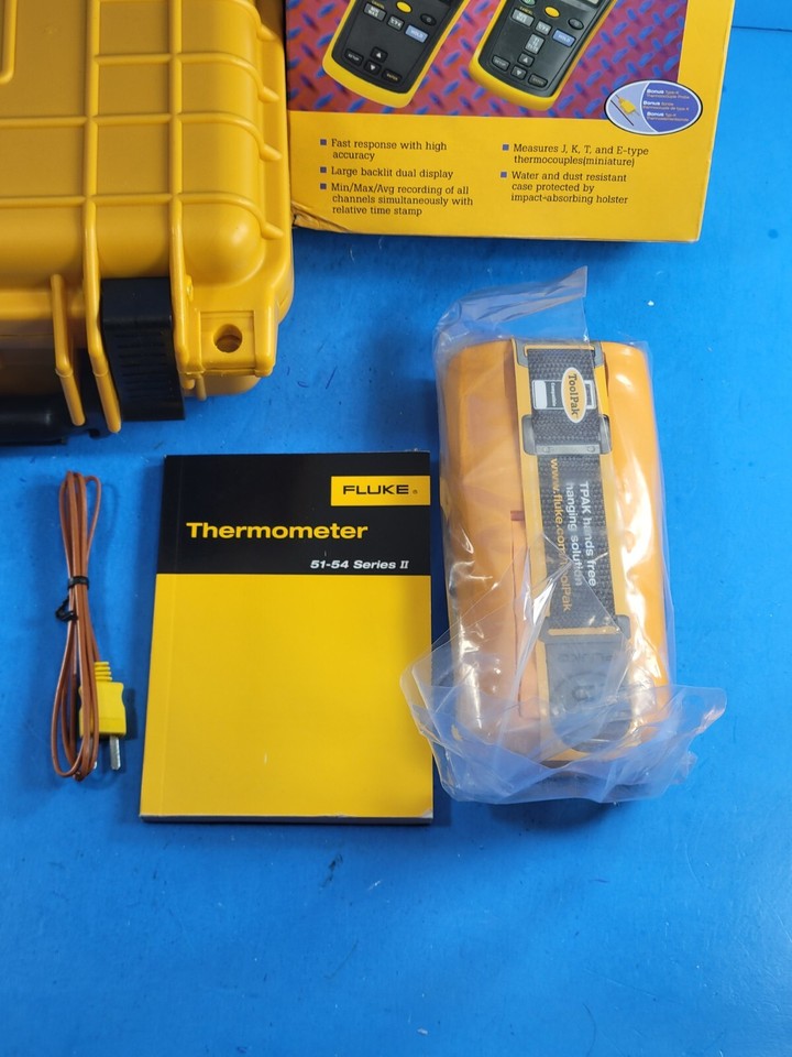 Fluke 51 II Thermocouple Thermometer Meter, Screen Protector, New | eBay