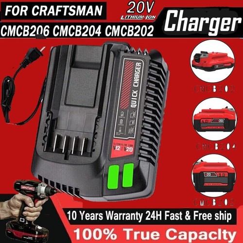 CMCB104 V20 Battery Fast Charger for Craftsman Li-ion 20v CMCB202 ...