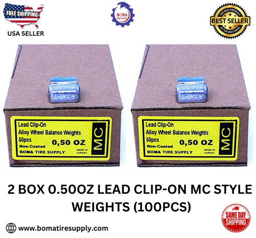 100PCS LEAD CLIP-ON WHEEL BALANCE WEIGHT 0.50OZ MC STYLE (ALUMINUM ...