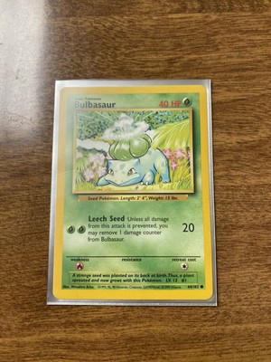 Pokémon TCG Bulbasaur Base Set 44/102 Regular Unlimited Common | eBay