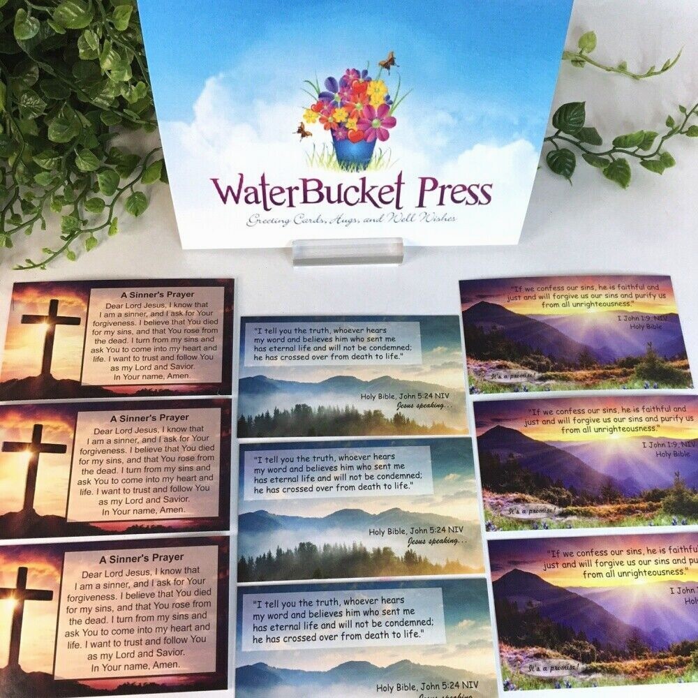 Pocket Scripture Cards, Prayer Cards, A Sinner's Prayer, Variety Pack ...