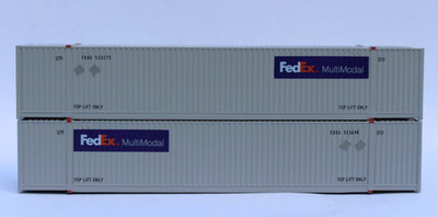 Jacksonville Terminal N Scale FedEx MultiModal 53' Container 2-Pack ...