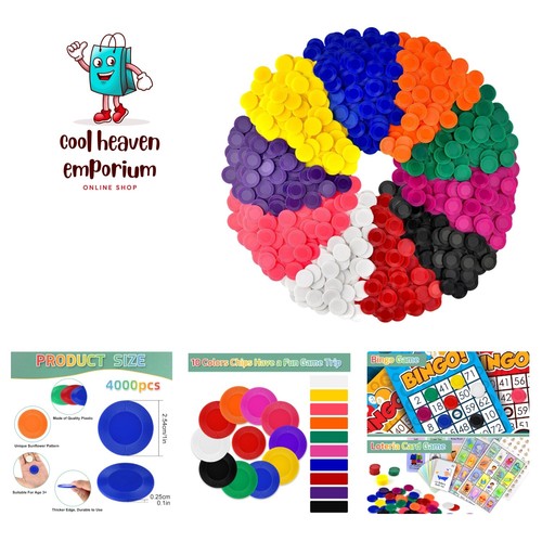 Engaging 1" Poker Chips - 4000 Colorful Learning Counters for Teaching ...