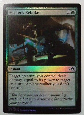 Master's Rebuke *FOIL Common* Magic MtG x1 Kamigawa Neon Dynasty | eBay
