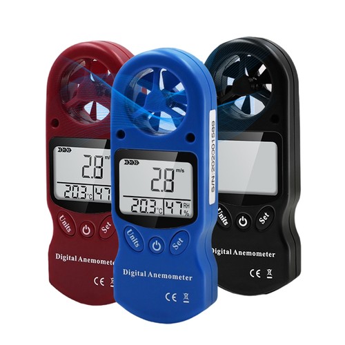 Handheld Digital LCD Anemometer with Relative Humidity Wind Speed Meter ...