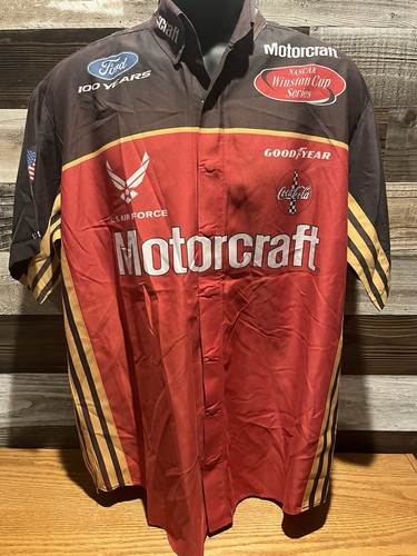 Wood Bros Racing NASCAR Pit Crew Shirt Race Used Ricky Rudd | eBay