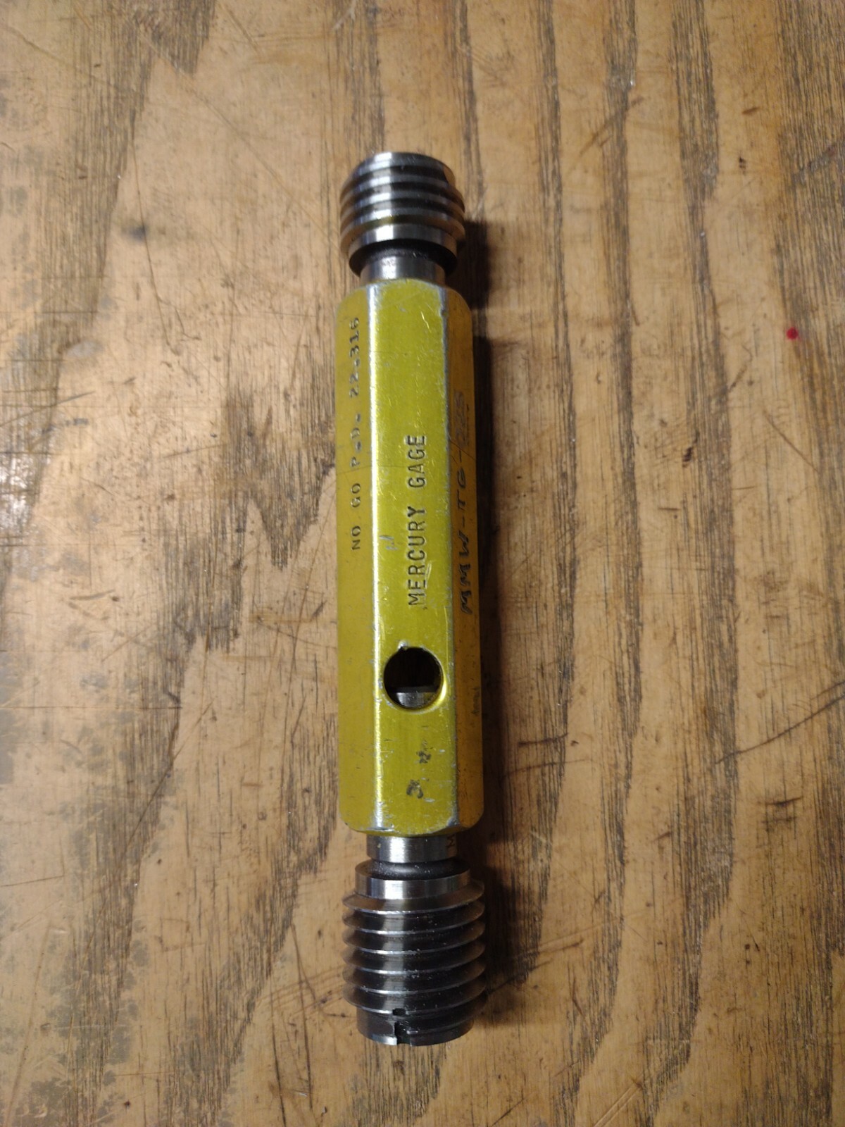 M24 X 3-6H THREAD PLUG GAGE MERCURY GO NO GO P.D. 22.051 & 22.316 ...