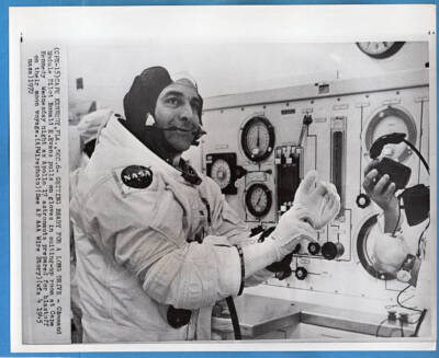 1972 Apollo 17 Astronaut Evans Prepares for Blast Off Original News Wirephoto | eBay