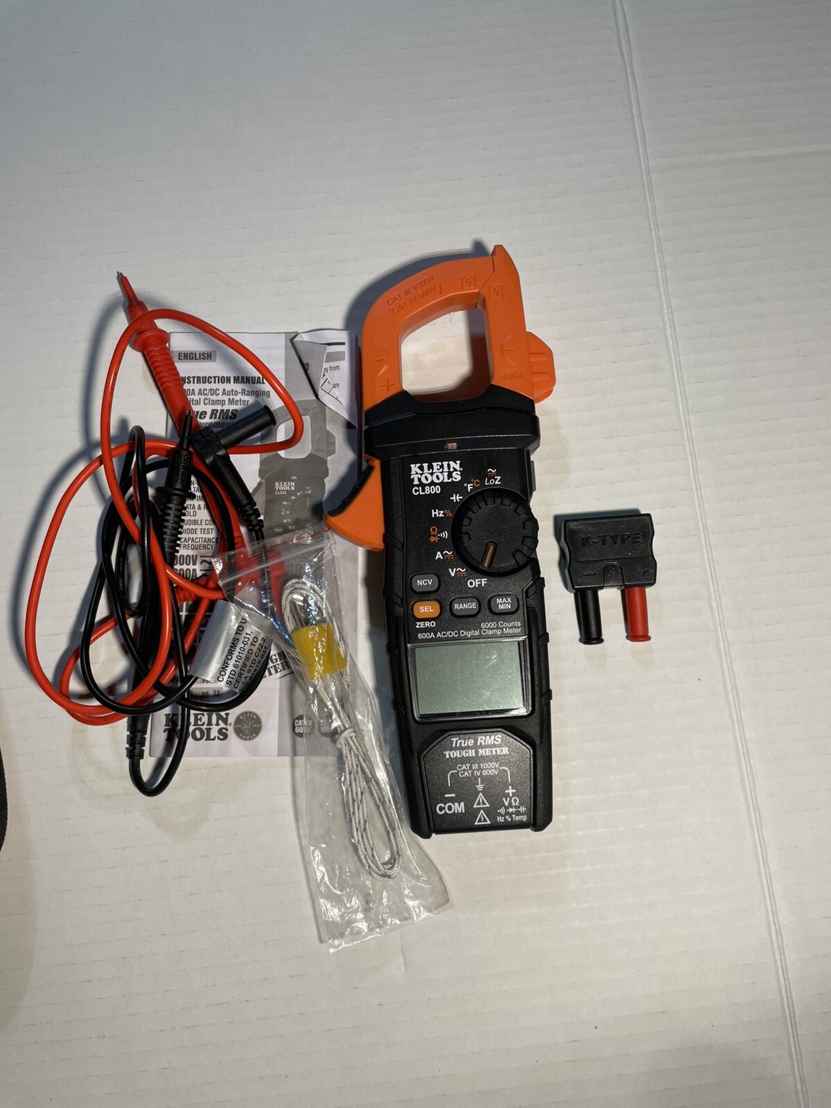 Klein Tools CL800 Digital Clamp Meter, Auto Ranging TRMS, AC/DC Volt ...