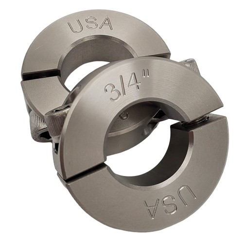 - 0.75" Bore Diameter - Clamping Two Piece Shaft Collar - 303 Stainless ...