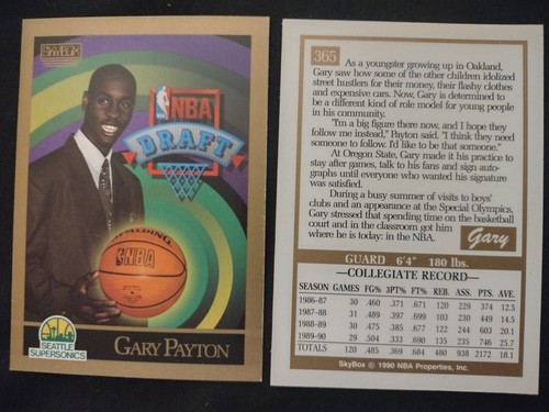 GARY PAYTON ROOKIE CARD 1990 Skybox NBA Draft Pick Basketball RC ...
