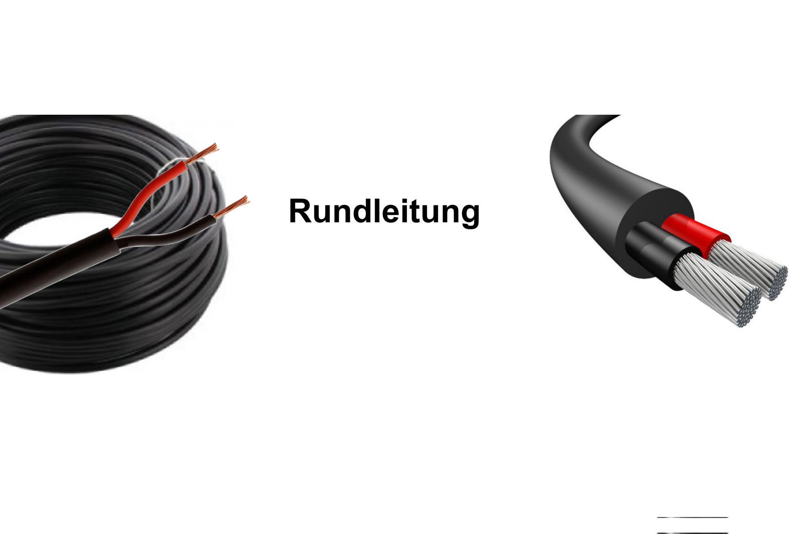 Fahrzeugleitung Auto Kabel Litze KFZ 2x 0,50 mm² 2 polig Rund Flach Rot ...