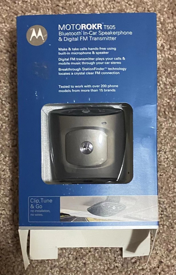 MOTOROLA T505 Bluetooth In-Car Speakerphone Handsfree Car Kit | eBay