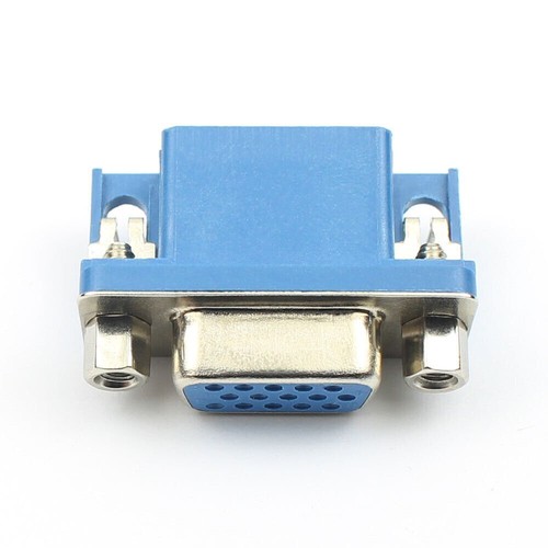 2Pcs Blue D-SUB HDR 15 Pin Female Right Angle PCB Connector 3 Rows 8.89 ...