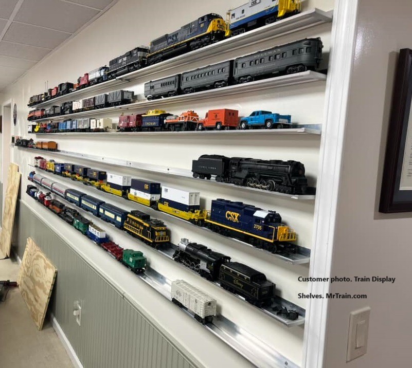 TRAIN DISPLAY SHELVES for HO Scale Model Railroad -10 Pack Train Shelf ...
