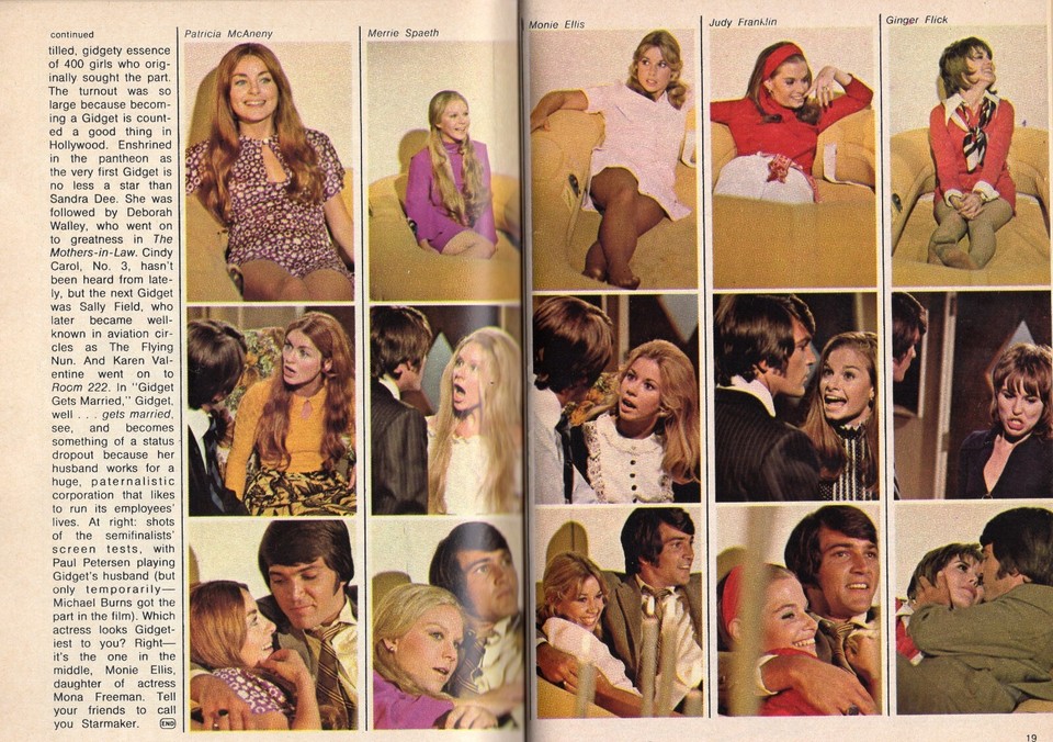 1971 TV ARTICLE GIDGET PAUL PETERSEN, GINGER FLICK, JUDY FRANKLIN, MONA ELLIS | eBay