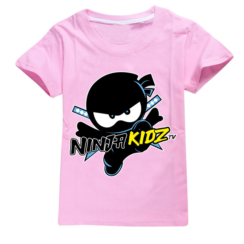 Kids Ninja Kidz Casual Cotton T-shir Boys Girls Summer Short Sleeves ...