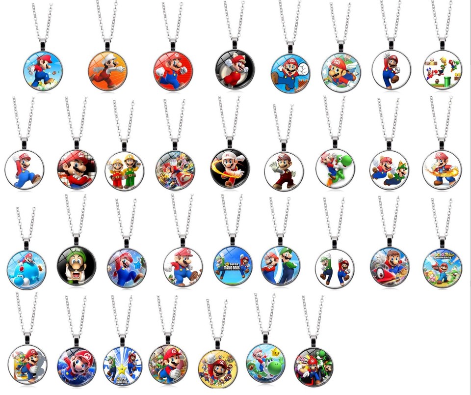 new 30pcs 3D Anime Super Mario Metal Charms DIY necklace Jewelry Making ...