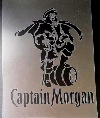 Morgan Rum Reusable Airbrushing Stencil Bar Restaurant Wall Painting ...