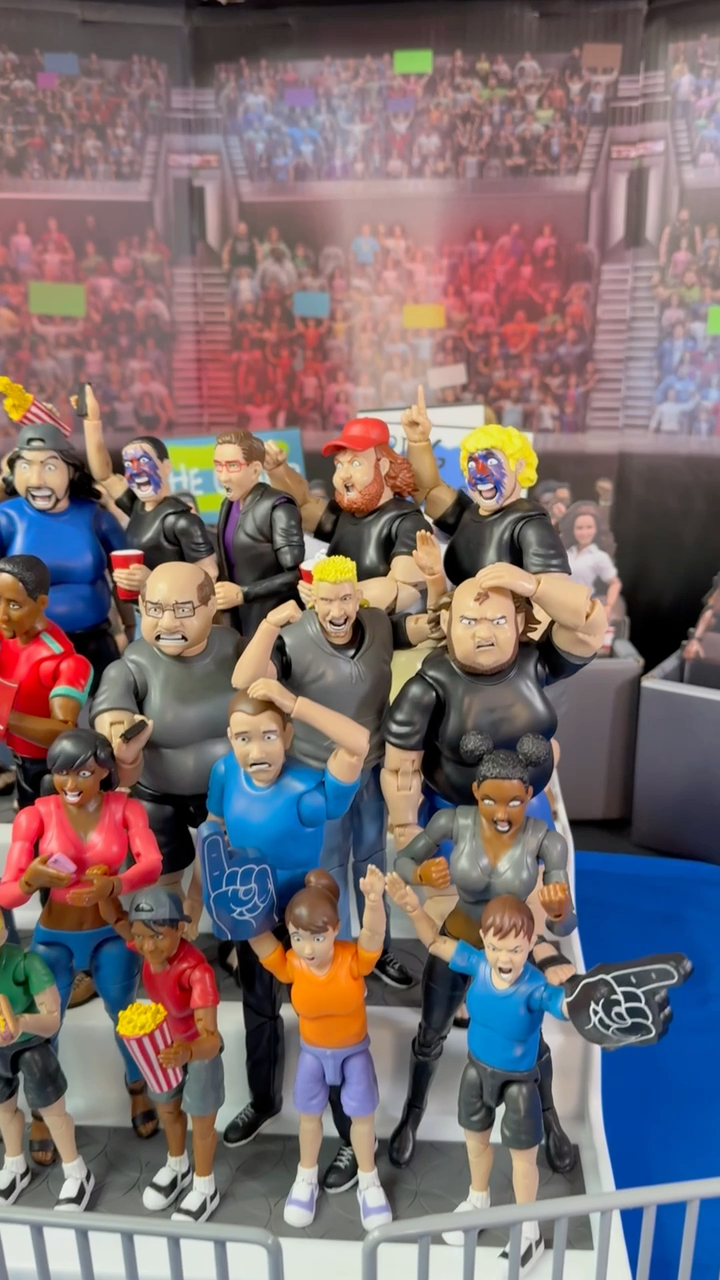 Ultimate Wrestling Crowd Fan Figures Four-Pack for WWE & AEW Figures ...