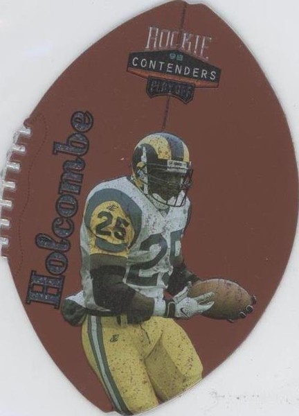 1998 Playoff Contenders - Leather Footballs Silver #89 Robert Holcombe ...
