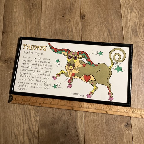 TAURUS Zodiac Horoscope 1968 Framed Mod Print By Margot Johnson | eBay