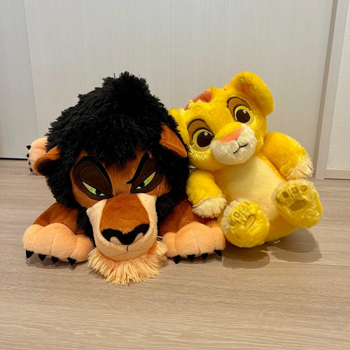 Disney The Lion King Simba Baby & Scar Large Plush Set Japan Exclusive ...