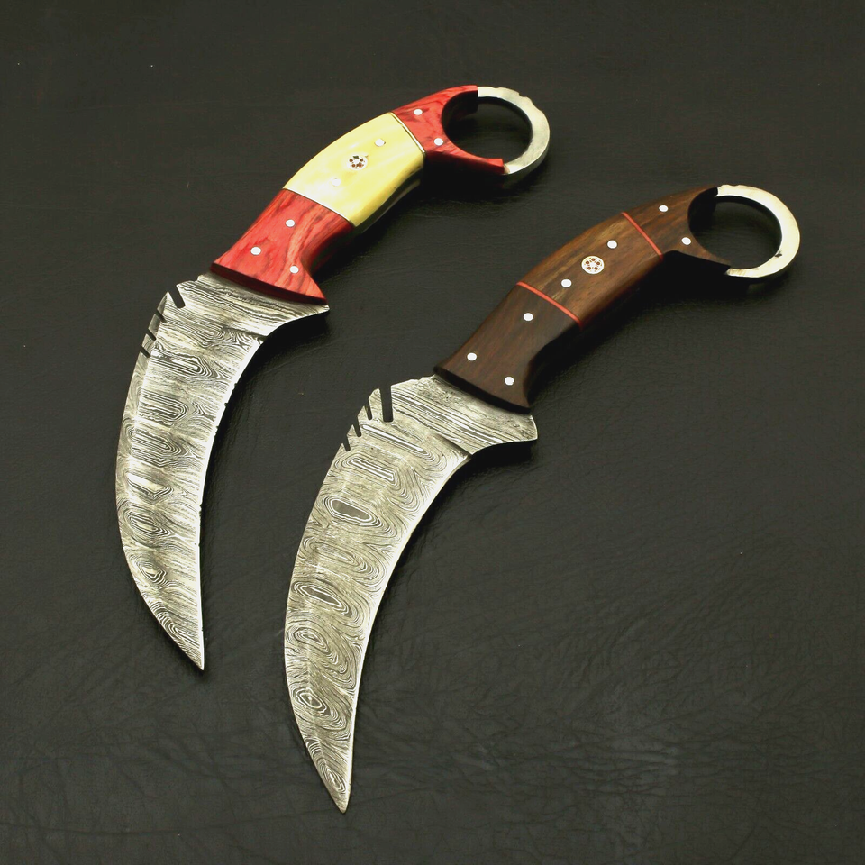 Check Out Custom Handmade Stunning Damascus Steel Karambits with ...