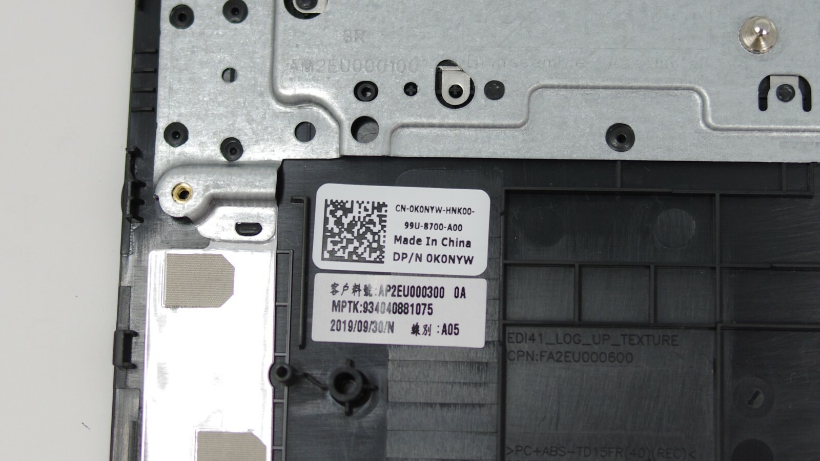 Dell Inspiron 14 3493 Keyboard Palmrest Touchpad Assembly 0k0nyw for ...